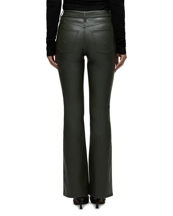 Hudson Jeans Barbara Faux Leather High Rise Bootcut Jeans In Deep Depths