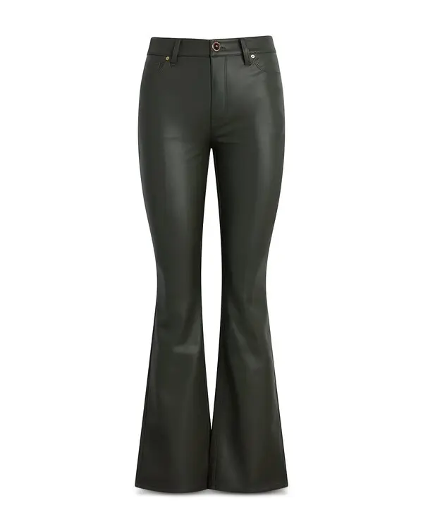 Hudson Jeans Barbara Faux Leather High Rise Bootcut Jeans In Deep Depths