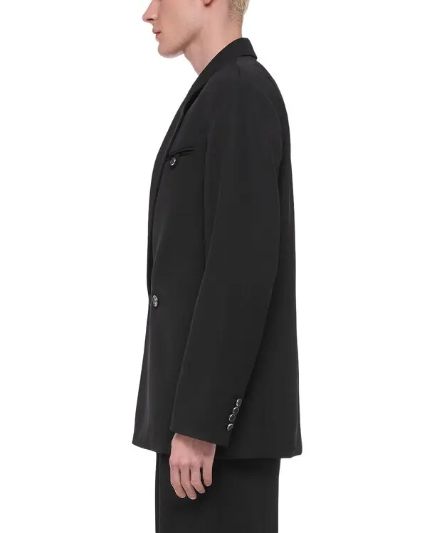 Helmut Lang Relaxed Fit Double Breasted Wool Jacket