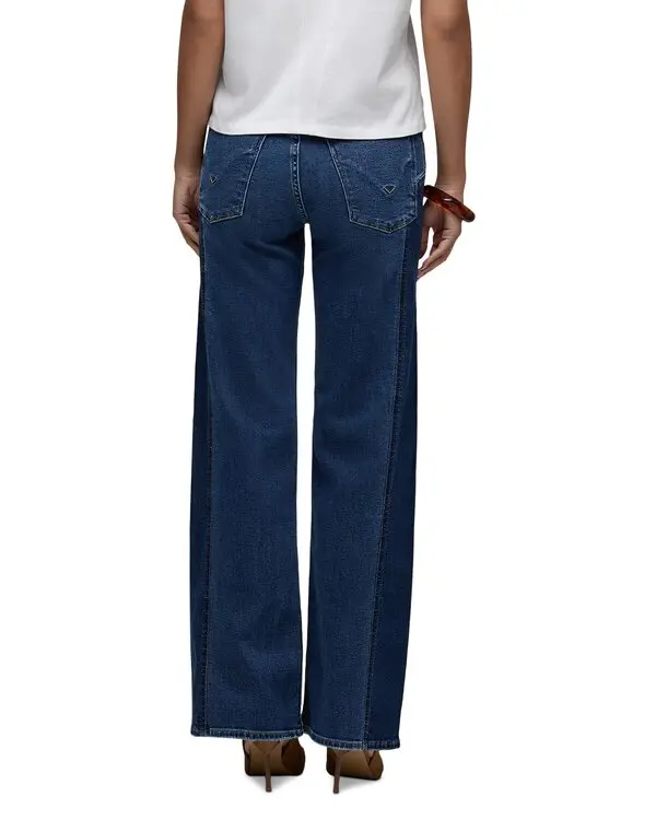 Hudson Jeans Lexi High Rise Seamed Wide Leg Jeans