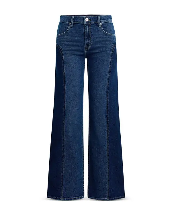 Hudson Jeans Lexi High Rise Seamed Wide Leg Jeans