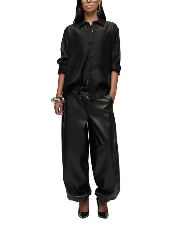 Hudson Jeans Faux Leather Balloon Joggers
