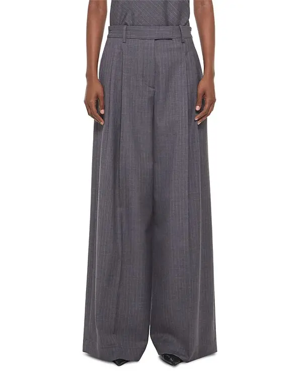 Helmut Lang Pleated Wide Leg Pants