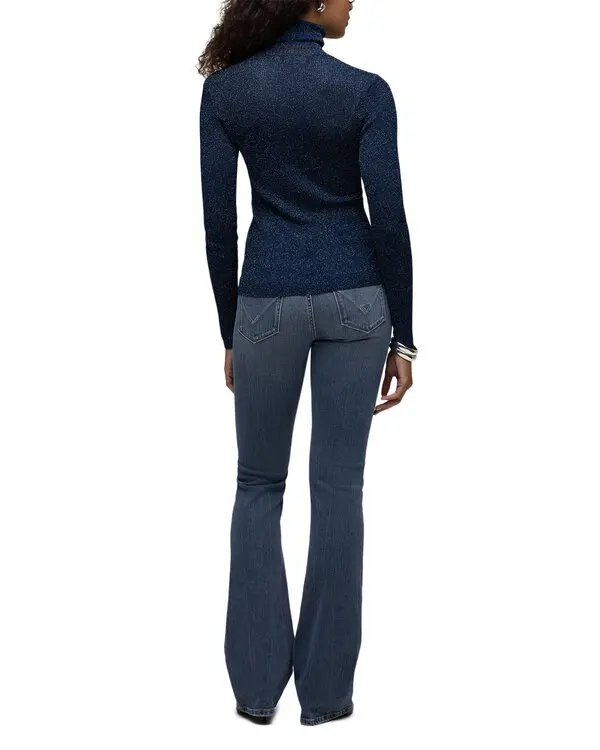 Hudson Jeans Tanya Metallic Knit Turtleneck Top