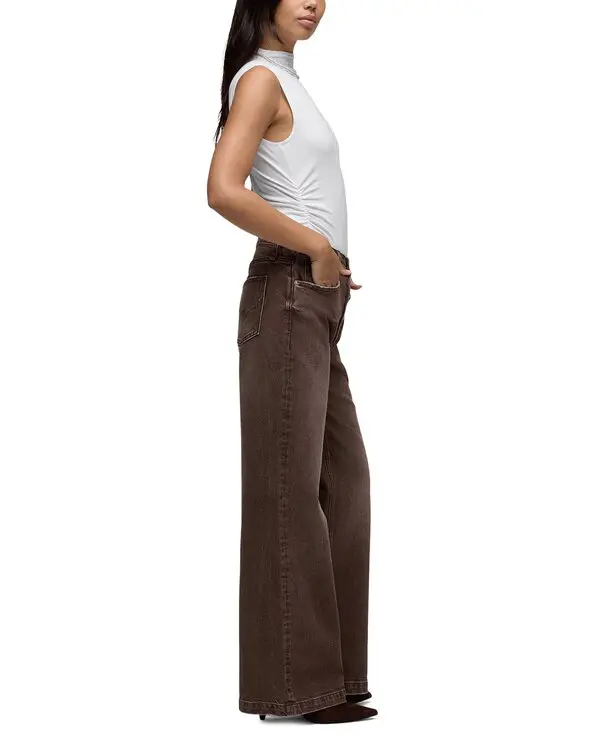 Hudson Jeans Jodie High Rise Loose Wide Leg Jeans - Walnut