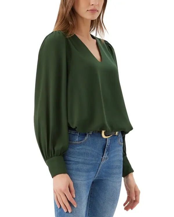 Karen Kane V Neck Puff Sleeve Top
