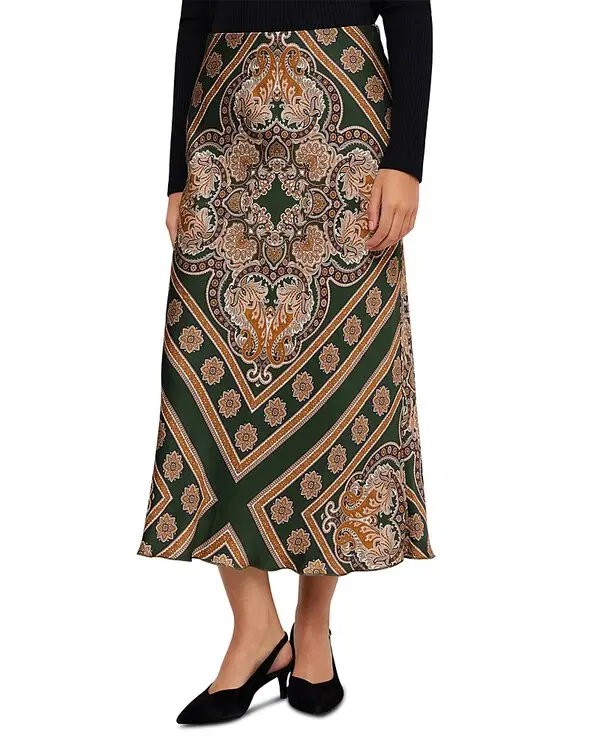 Karen Kane Printed Bias Cut Midi Skirt