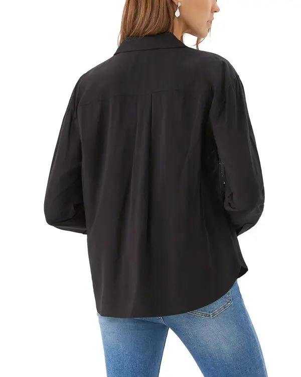 Karen Kane Embellished Gemstone Button Front Shirt