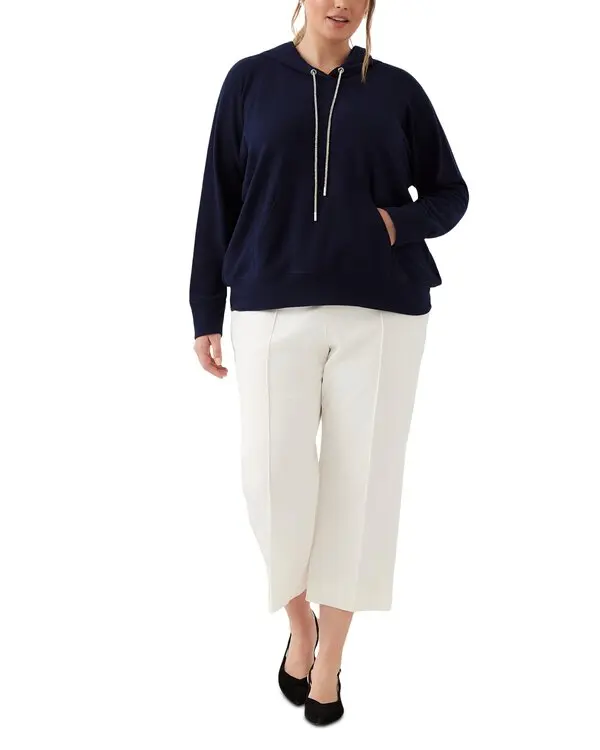 Karen Kane Rhinestone Drawstring Hoodie Sweatshirt