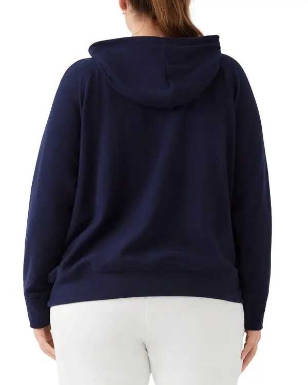 Karen Kane Rhinestone Drawstring Hoodie Sweatshirt