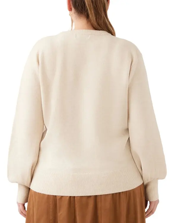 Karen Kane Embroidered Blouson Sleeve Sweater