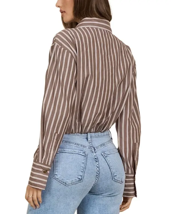 Vintage Havana Cotton Blend Elastic Hem Blouse