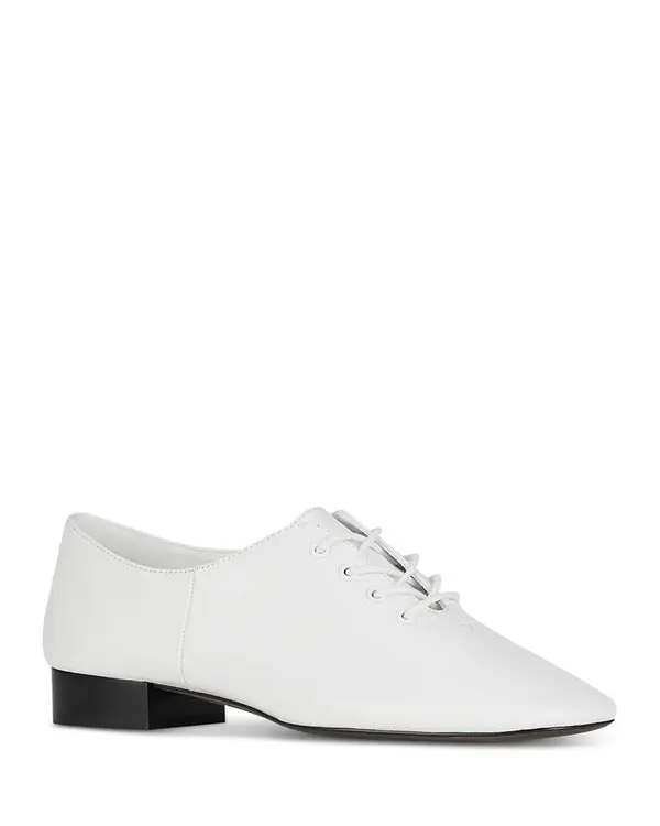Jeffrey Campbell Swingdance Leather Oxford Flats - White