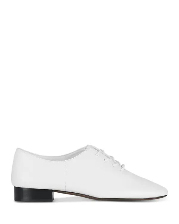 Jeffrey Campbell Swingdance Leather Oxford Flats - White