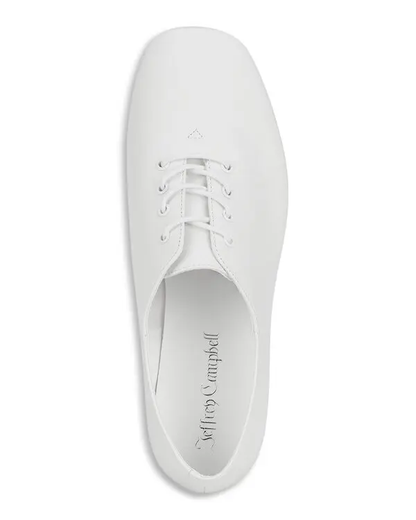 Jeffrey Campbell Swingdance Leather Oxford Flats - White