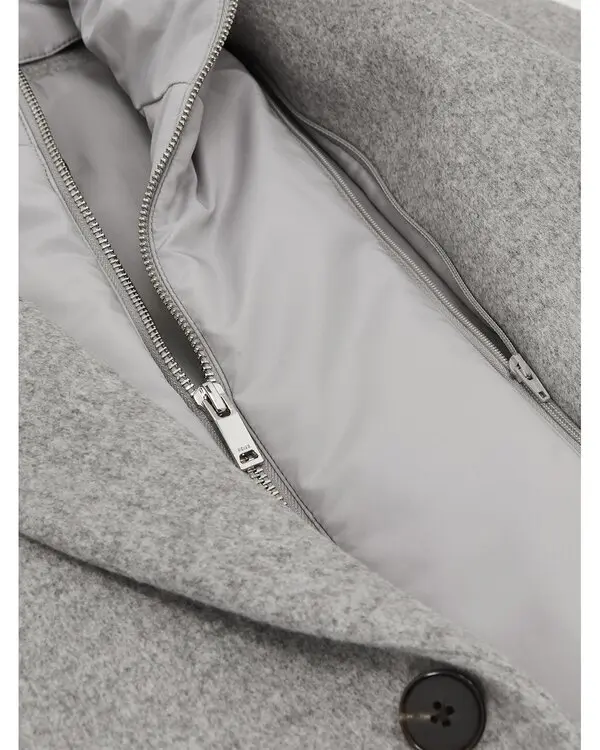 REISS Gable Removable Gilet Single Breast Overcoat