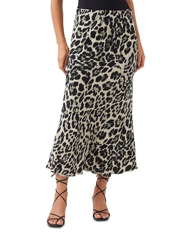 Karen Kane Petite Printed Bias Cut Midi Skirt