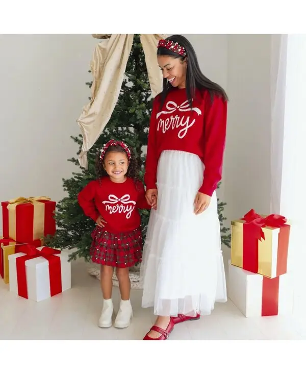 SWEET WINK Merry Bow Christmas Sweater