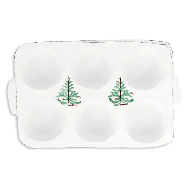 VIETRI Lastra Holiday Muffin Tin