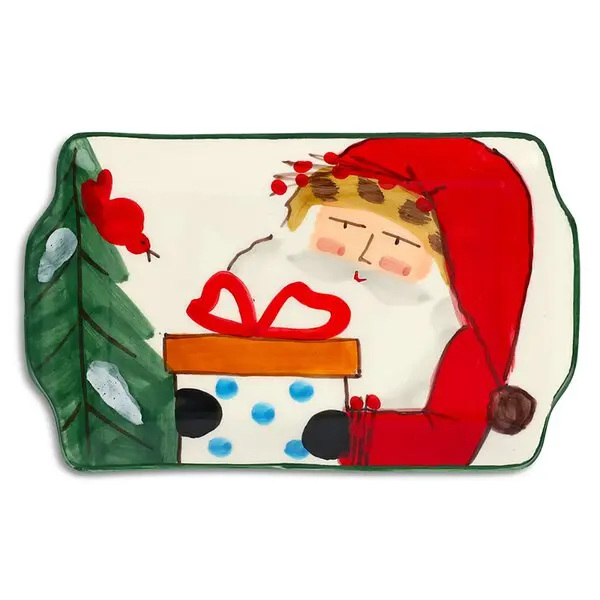VIETRI Old St. Nick 2026 Limited Edition Rectangular Plate