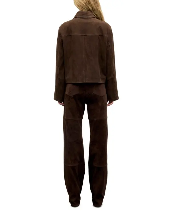 Gerard Darel Pola Suede Button Front Jacket