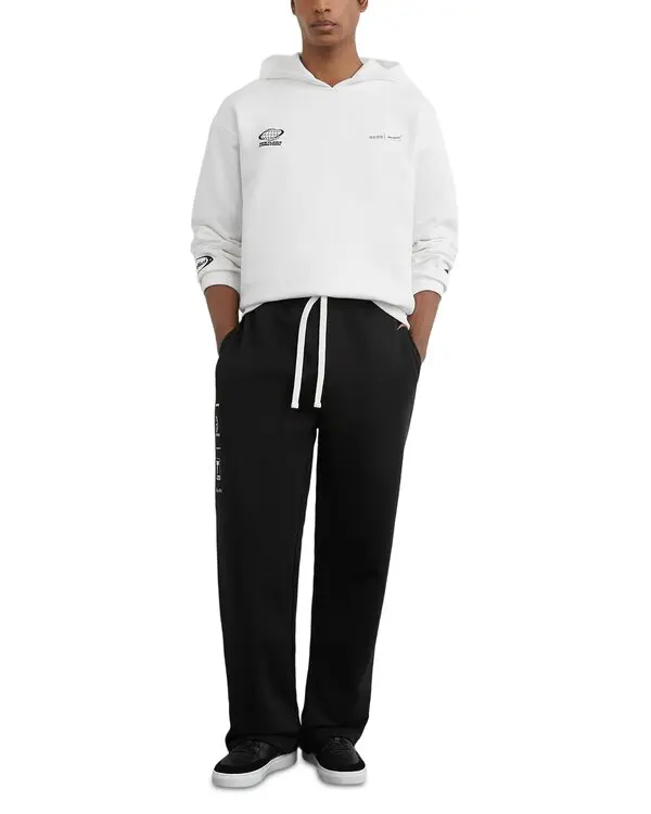 REISS Mclaren Cotton Heavyweight Relaxed Pullover Hoodie - White
