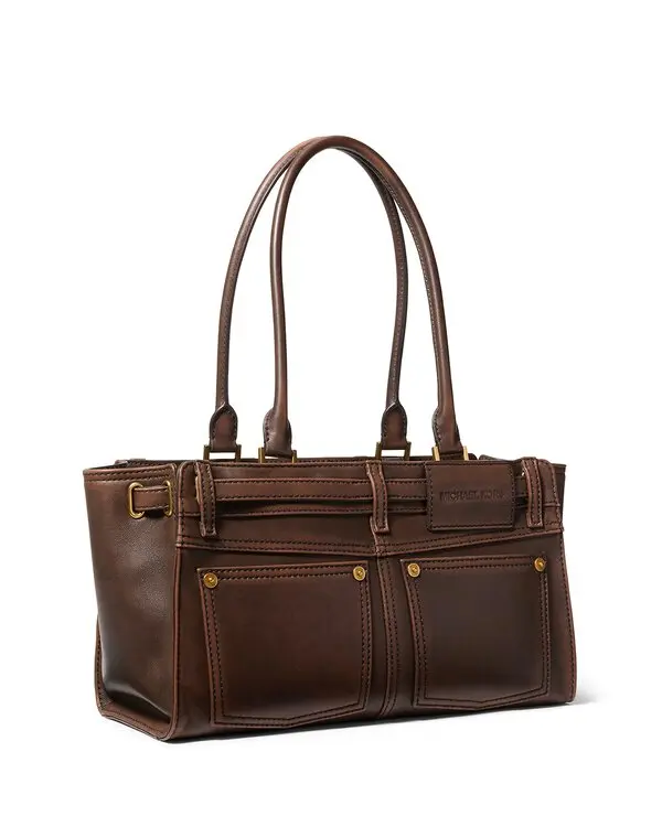 Michael Kors Hamilton Moderne East/west Leather Shoulder Tote