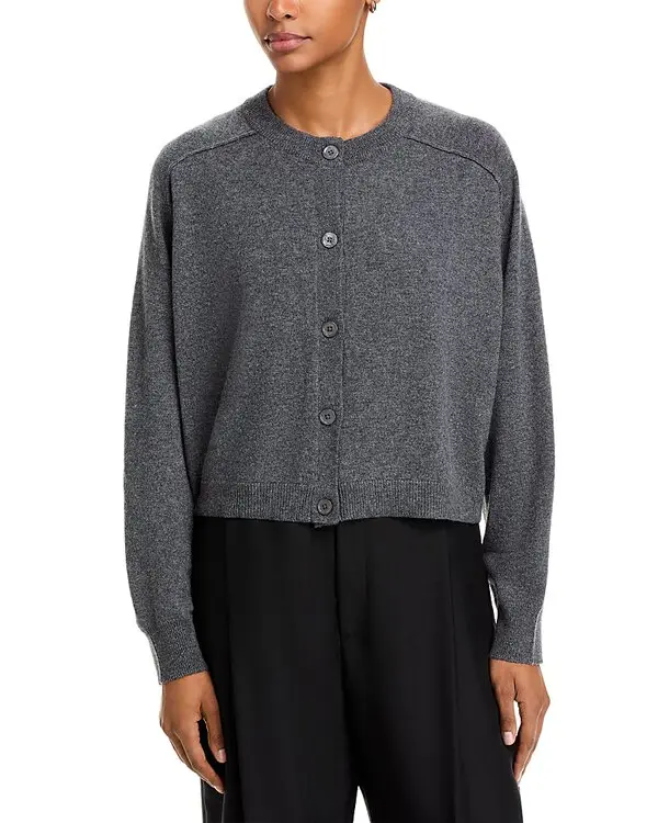 Majestic Filatures Cashmere Crewneck Cardigan - Gris