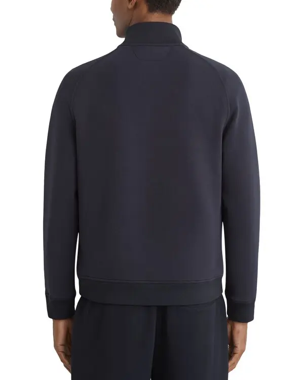 REISS Calvorn Stand Collar Zip Interlock Quilted Jacket