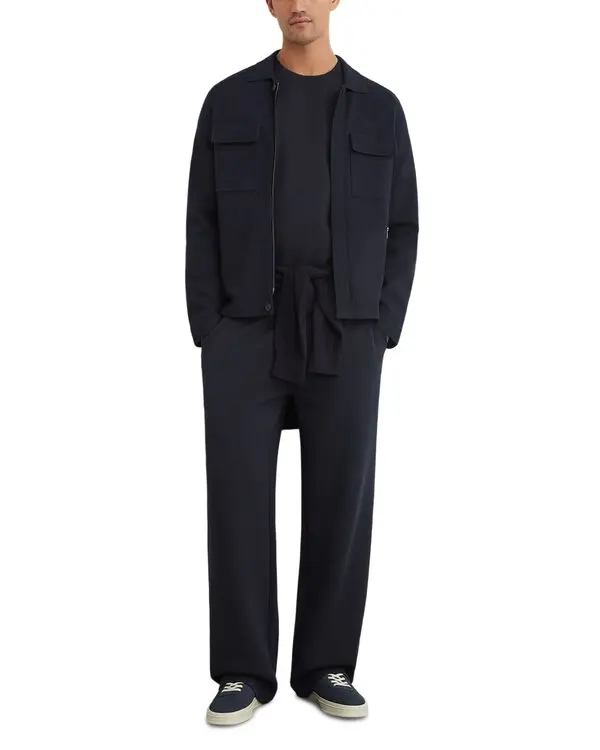 REISS Fleetwood Concealed Placket Pocket Zip Jacket