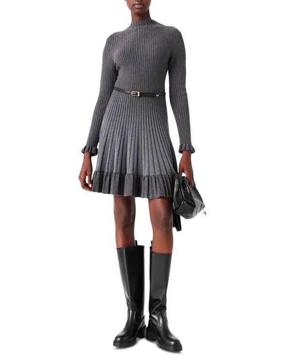 Maje Ritalia Gradient Ribbed Knit Dress
