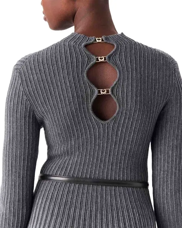 Maje Ritalia Gradient Ribbed Knit Dress