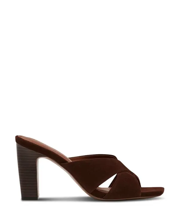 REISS Rochelle Suede Crossover Mules