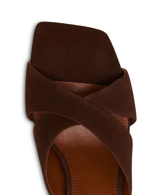 REISS Rochelle Suede Crossover Mules
