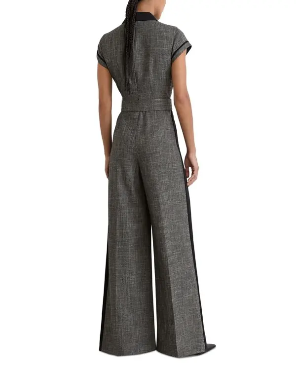 REISS Bella Belted Wide Leg Jumpsuit