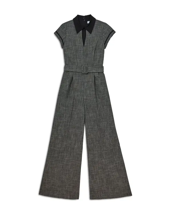 REISS Bella Belted Wide Leg Jumpsuit