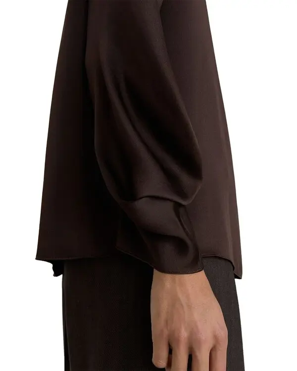 REISS Meena Silk High Neck Blouse
