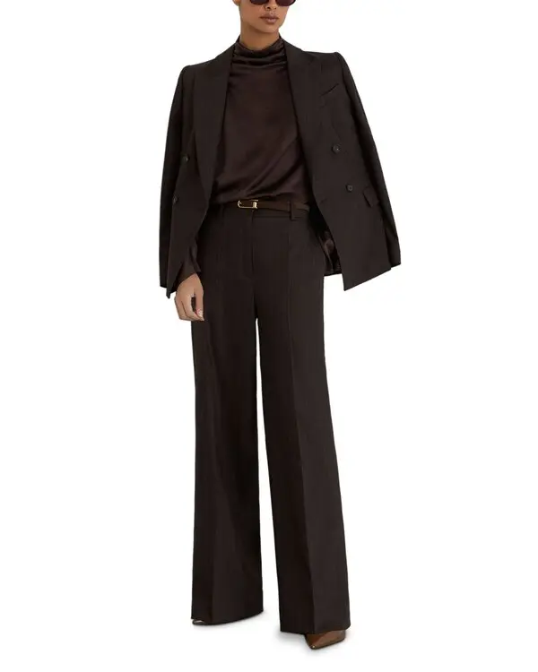 REISS Meena Silk High Neck Blouse