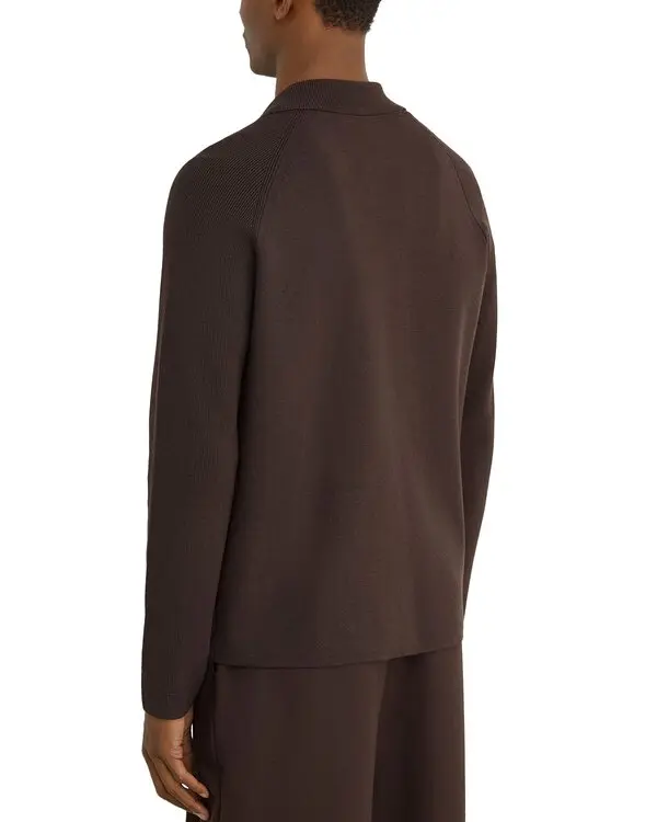 REISS Fitzwilliam Button Front Cardigan - Chocolate