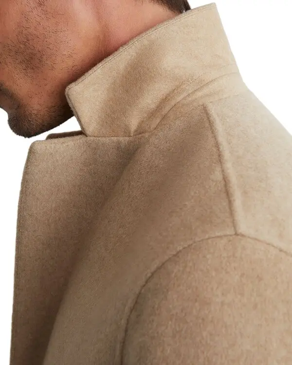 REISS Knight Epsom Wool Blend Coat - Oatmeal
