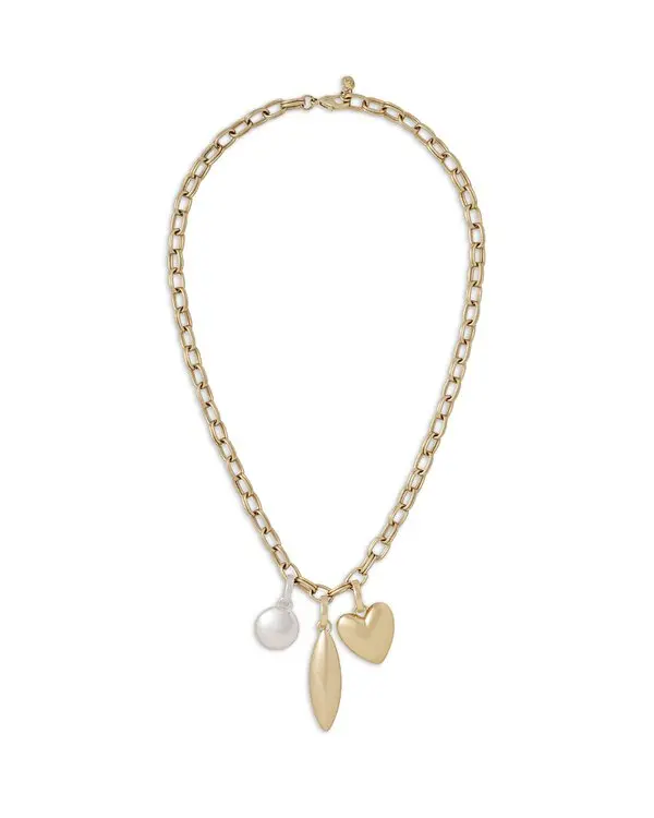 ROXANNE ASSOULIN The Token Triple Disc Charm Necklace, 18