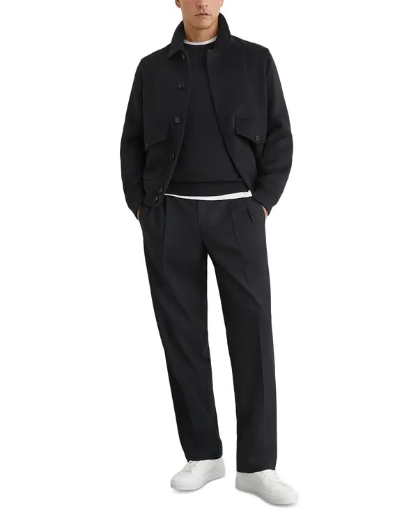 REISS Arden Relaxed Drawstring Trousers - Navy
