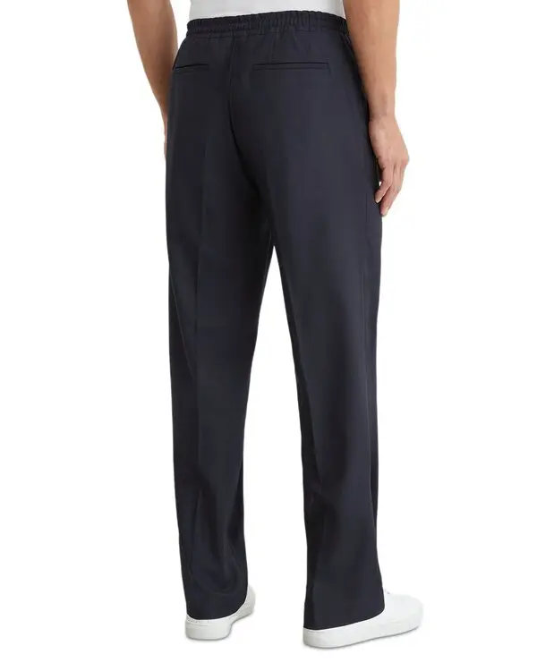REISS Arden Relaxed Drawstring Trousers - Navy
