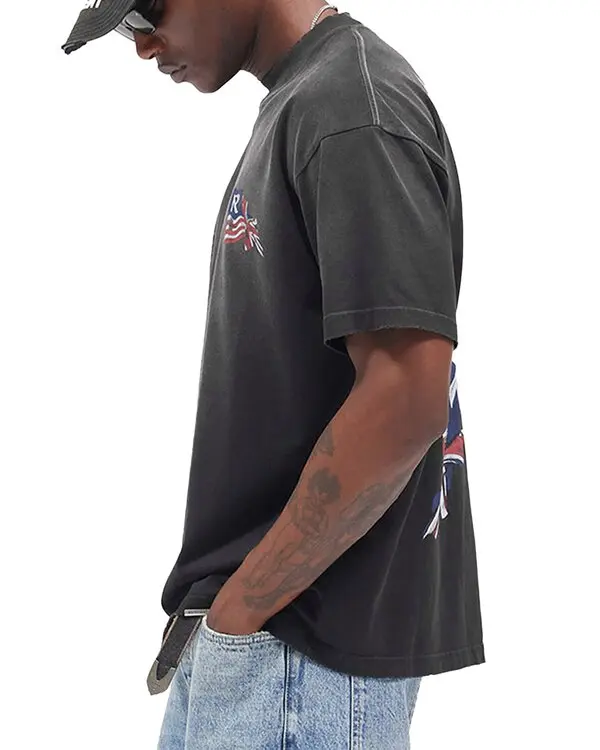 REPRESENT Eagle Flag Cotton Logo Graphic Crewneck T-shirt