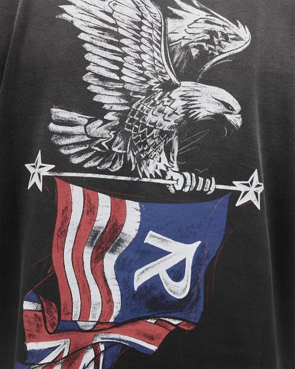 REPRESENT Eagle Flag Cotton Logo Graphic Crewneck T-shirt