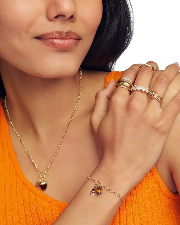Kendra Scott Tiger's Eye Acorn Slider Bracelet