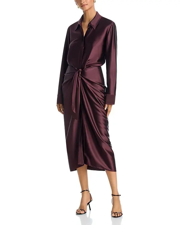 A.L.C. Mila Silk Blend Shirt Dress