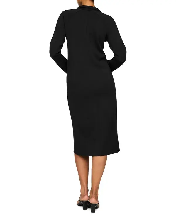 Spanx Airessentials Pintuck Zip Front Maxi Dress - Very Black