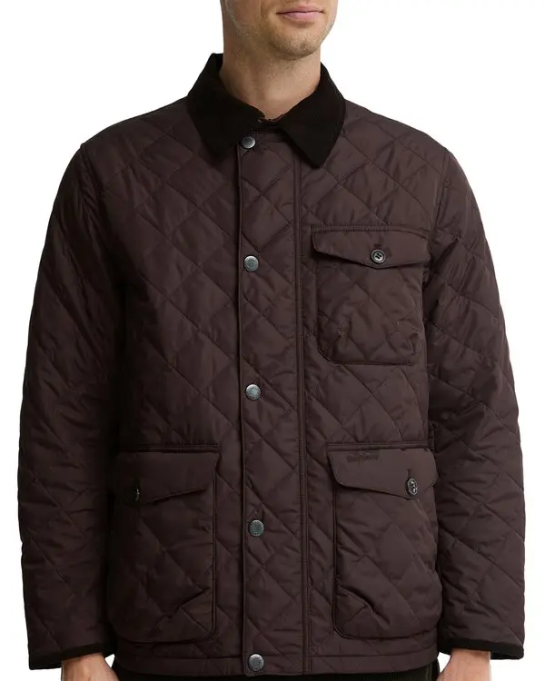 Barbour Hornby Point Collar Quilted Button Jacket
