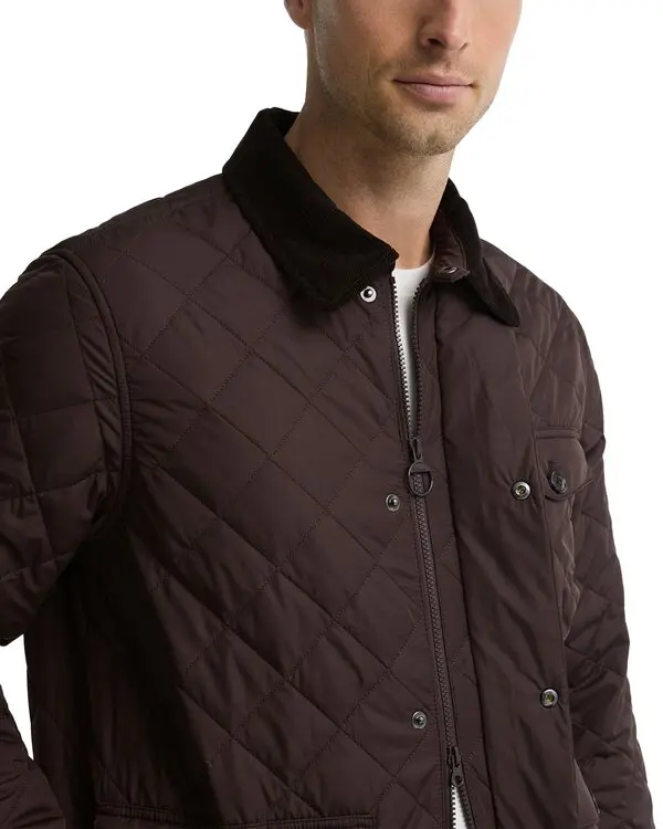 Barbour Hornby Point Collar Quilted Button Jacket